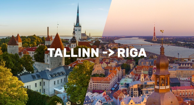 Tallinn → Riga Sightseeing Tour Bus